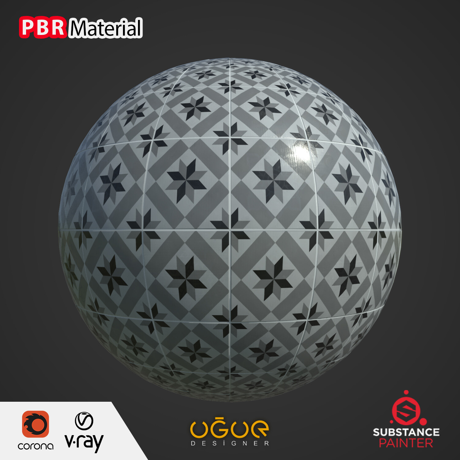 ArtStation - Marble Tile PBR Material