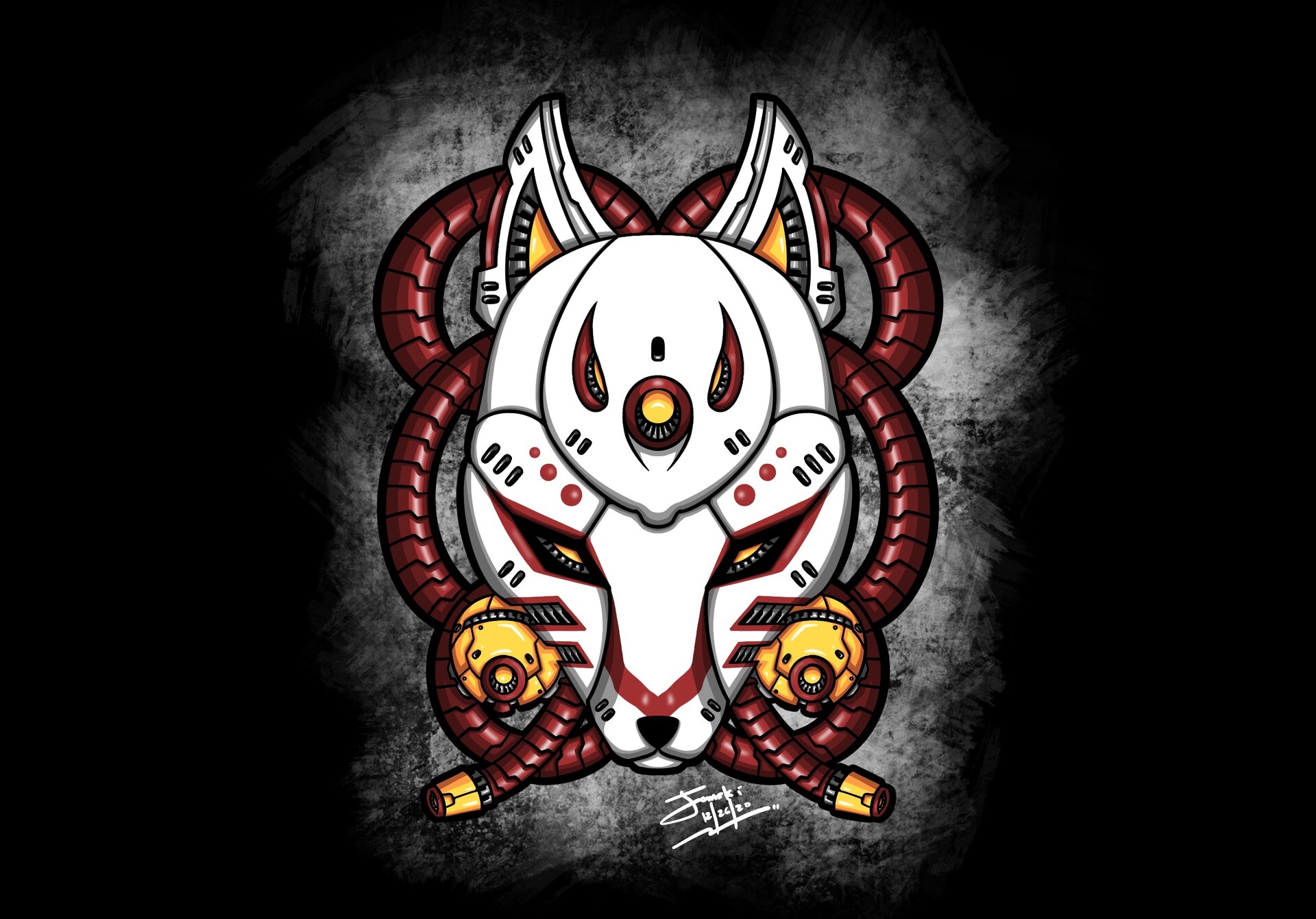 ArtStation - Kitsune Mecha Mask