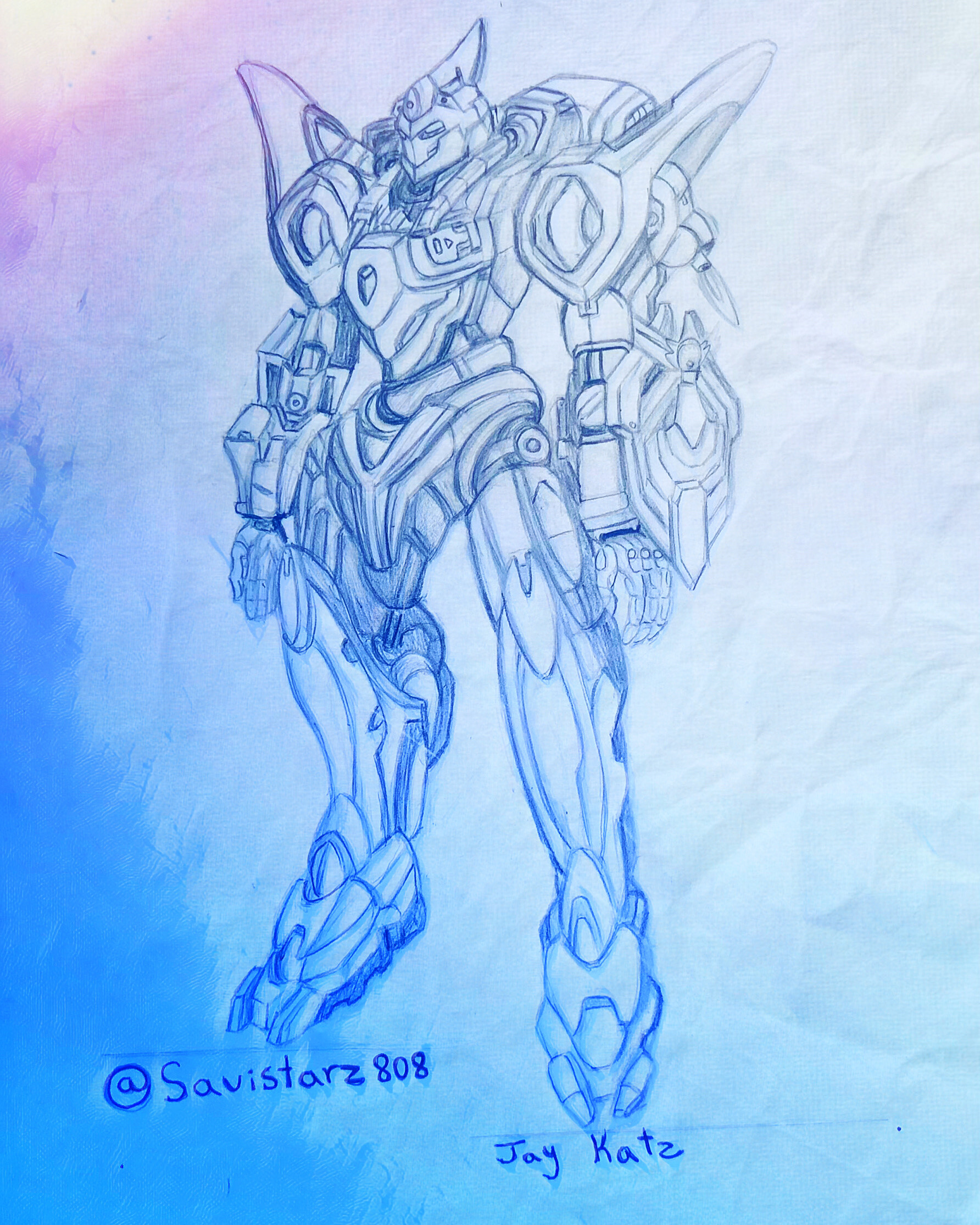 how to draw mech x4 easy