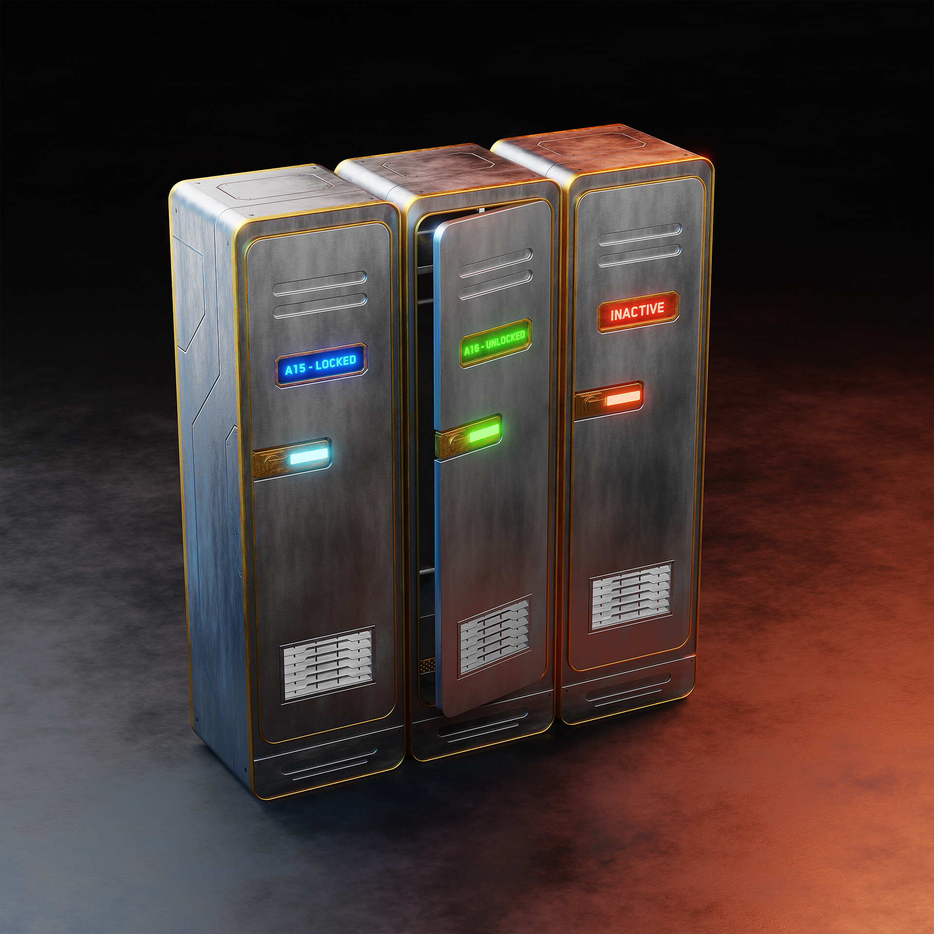 ArtStation - Sci-Fi Lockers