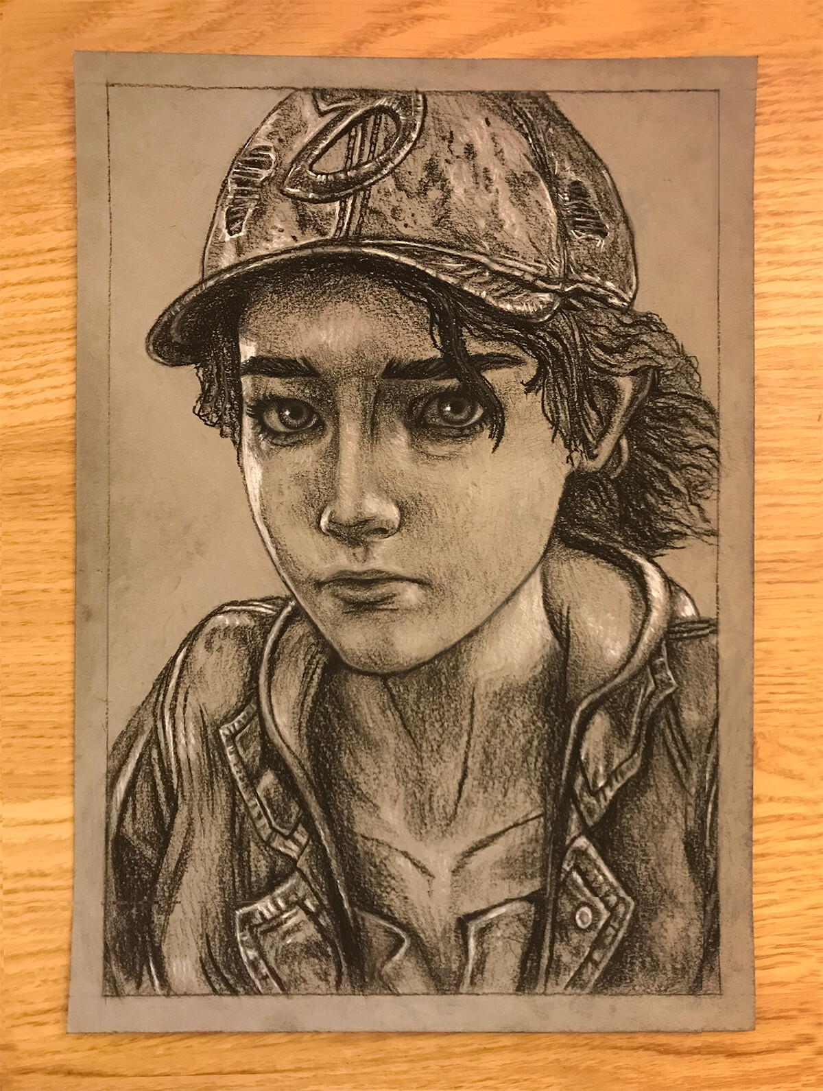 ArtStation - Telltale's TWD - Clem - Charcoal Drawing