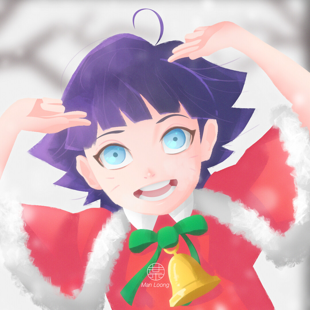 ArtStation - Himawari Uzumaki MERRY CHRISTMAS