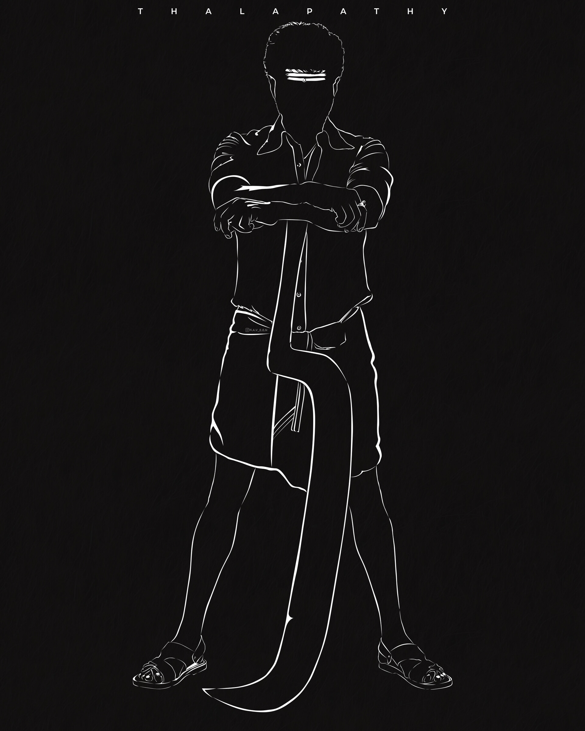 ArtStation - Thalapathy Vijay Line Art