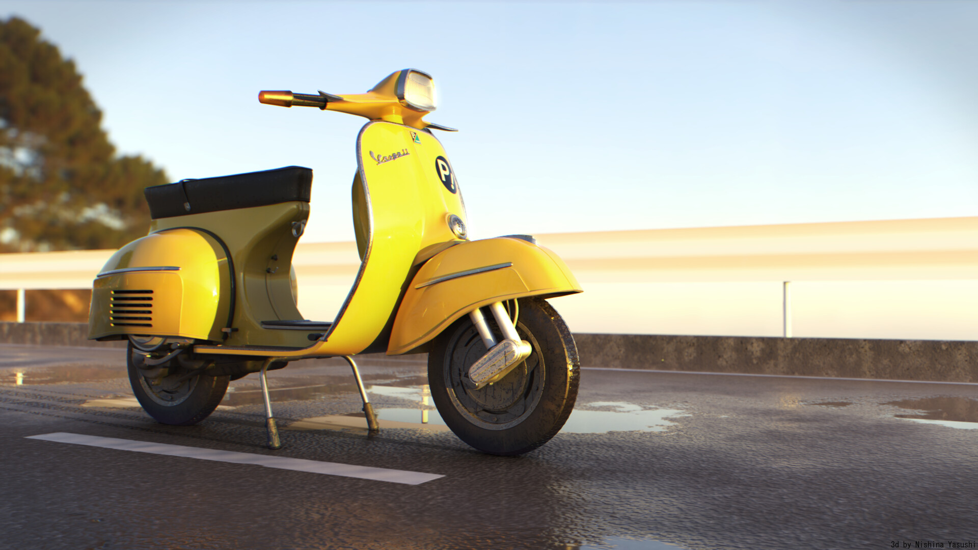 ArtStation - VESPA180SS ”FLCL”version