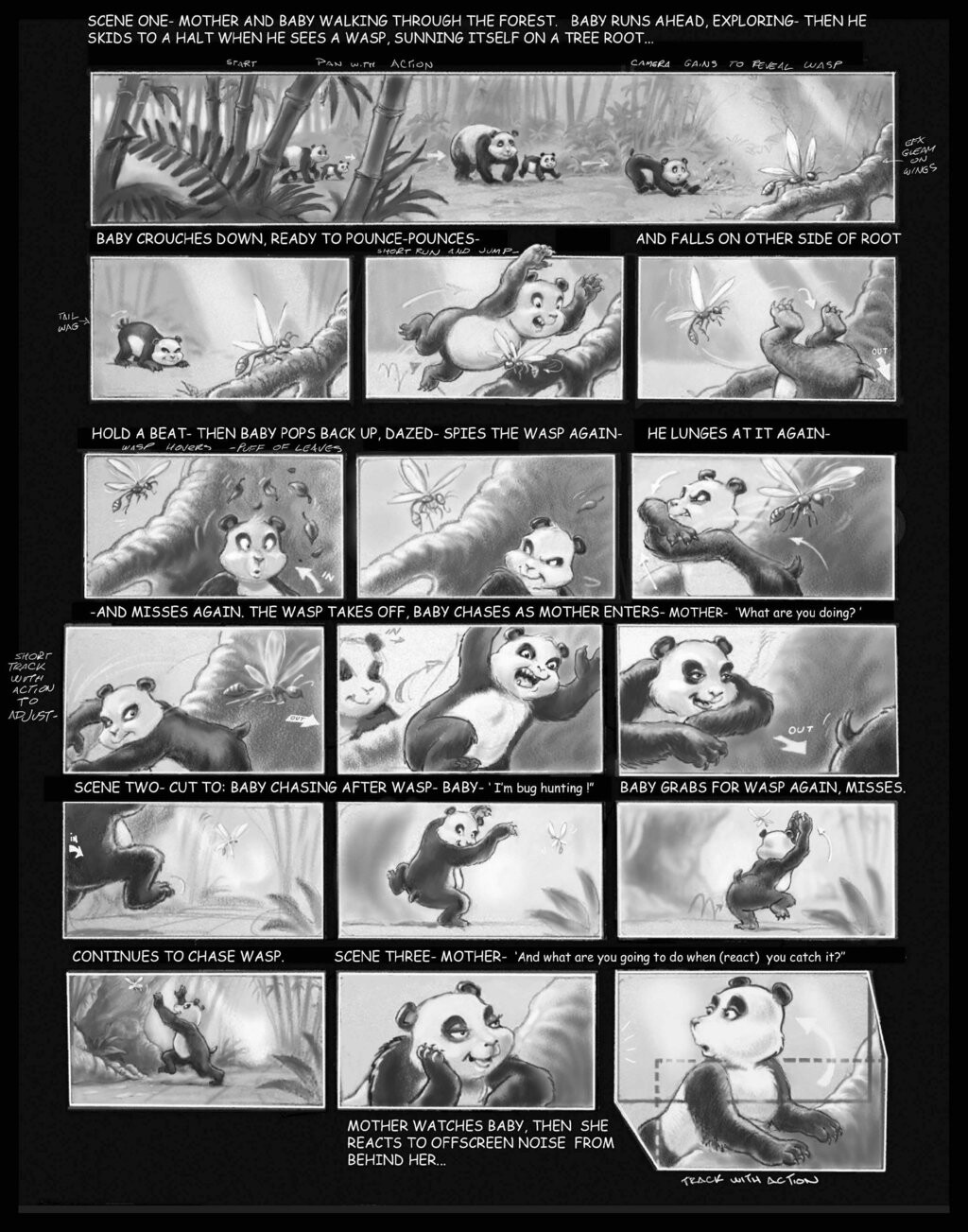 ArtStation - Mother Panda Storyboard