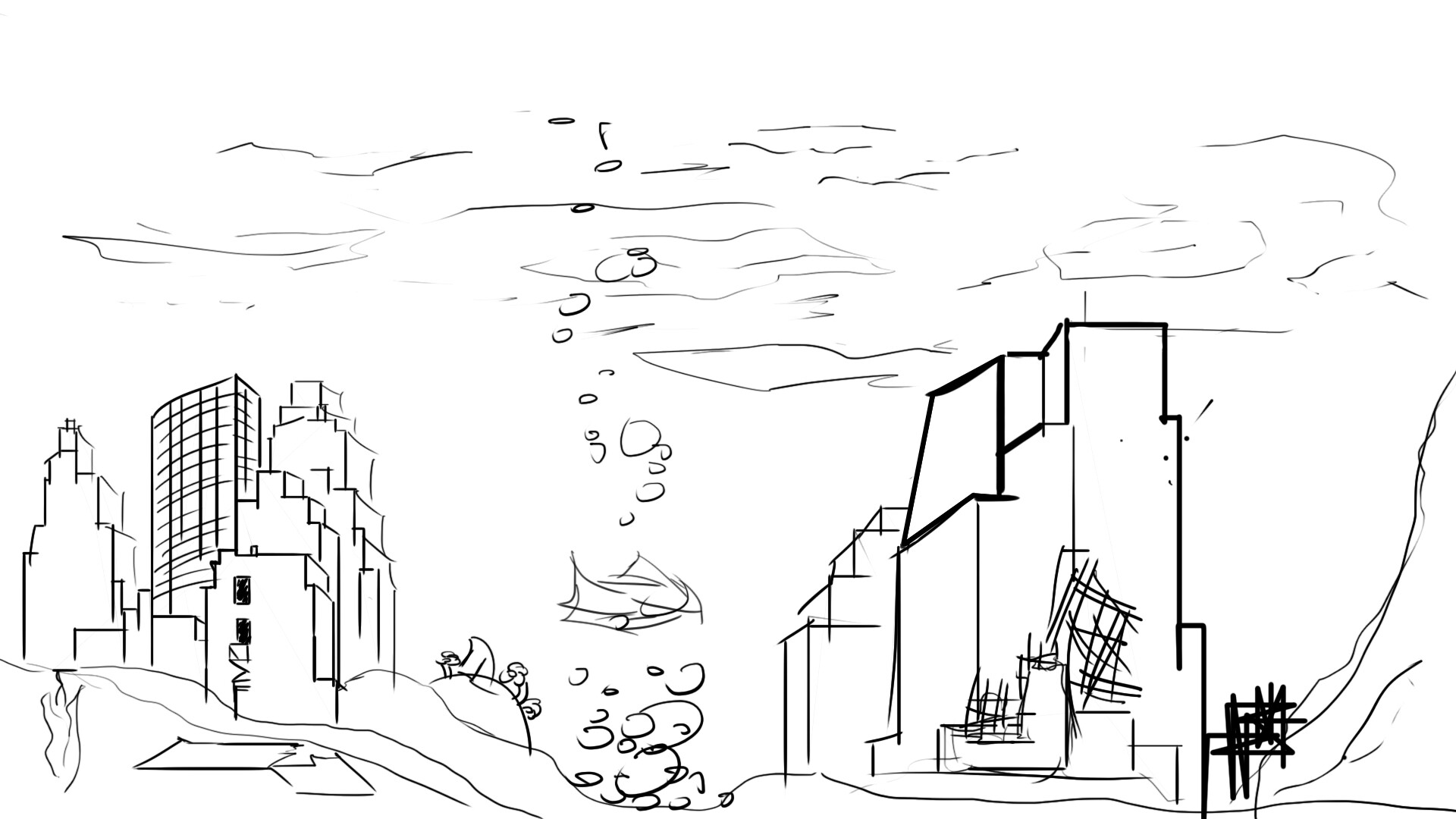 ArtStation - Underwater City - Storyboard/Illustration