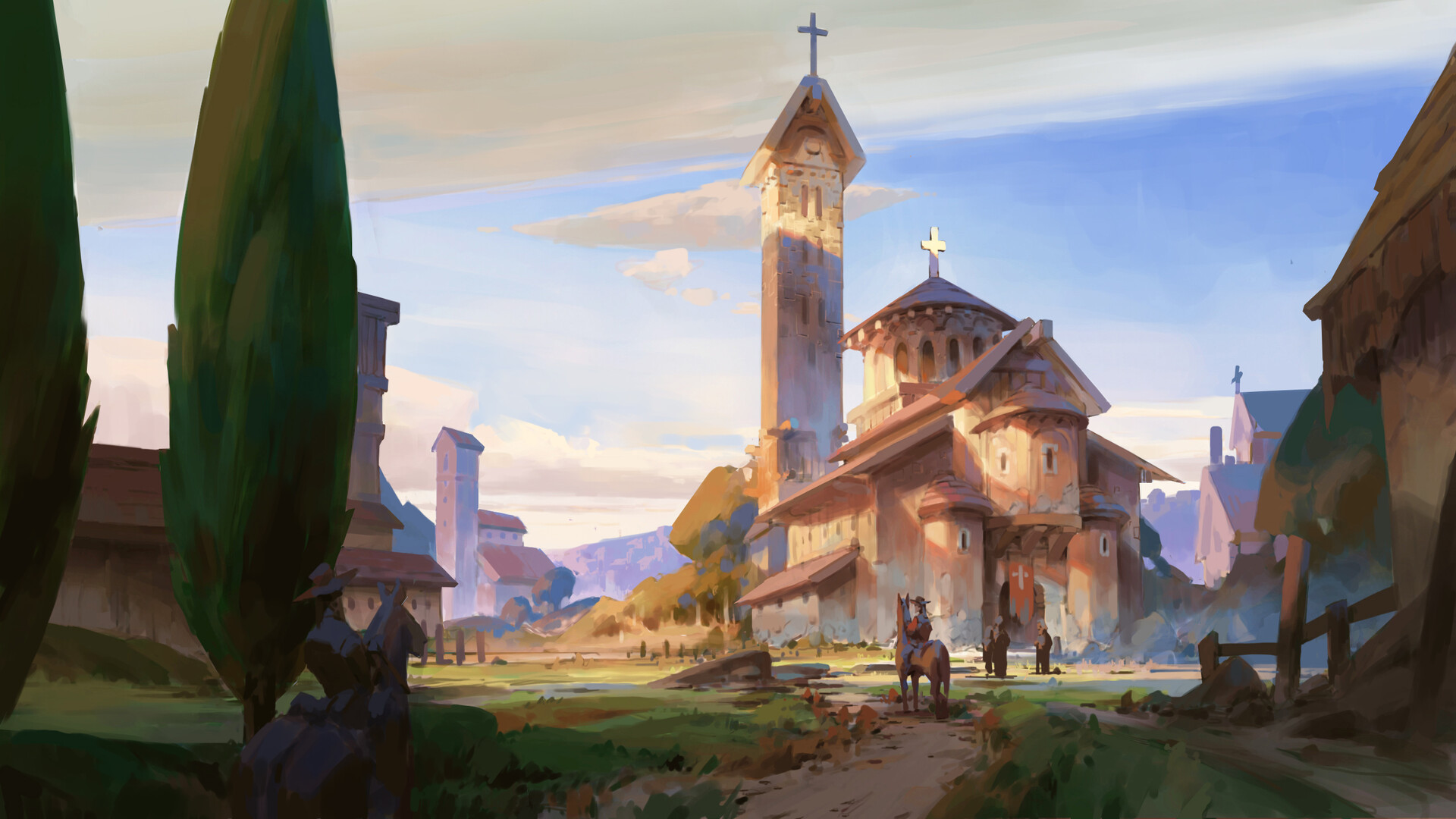 ArtStation - Medieval church in England
