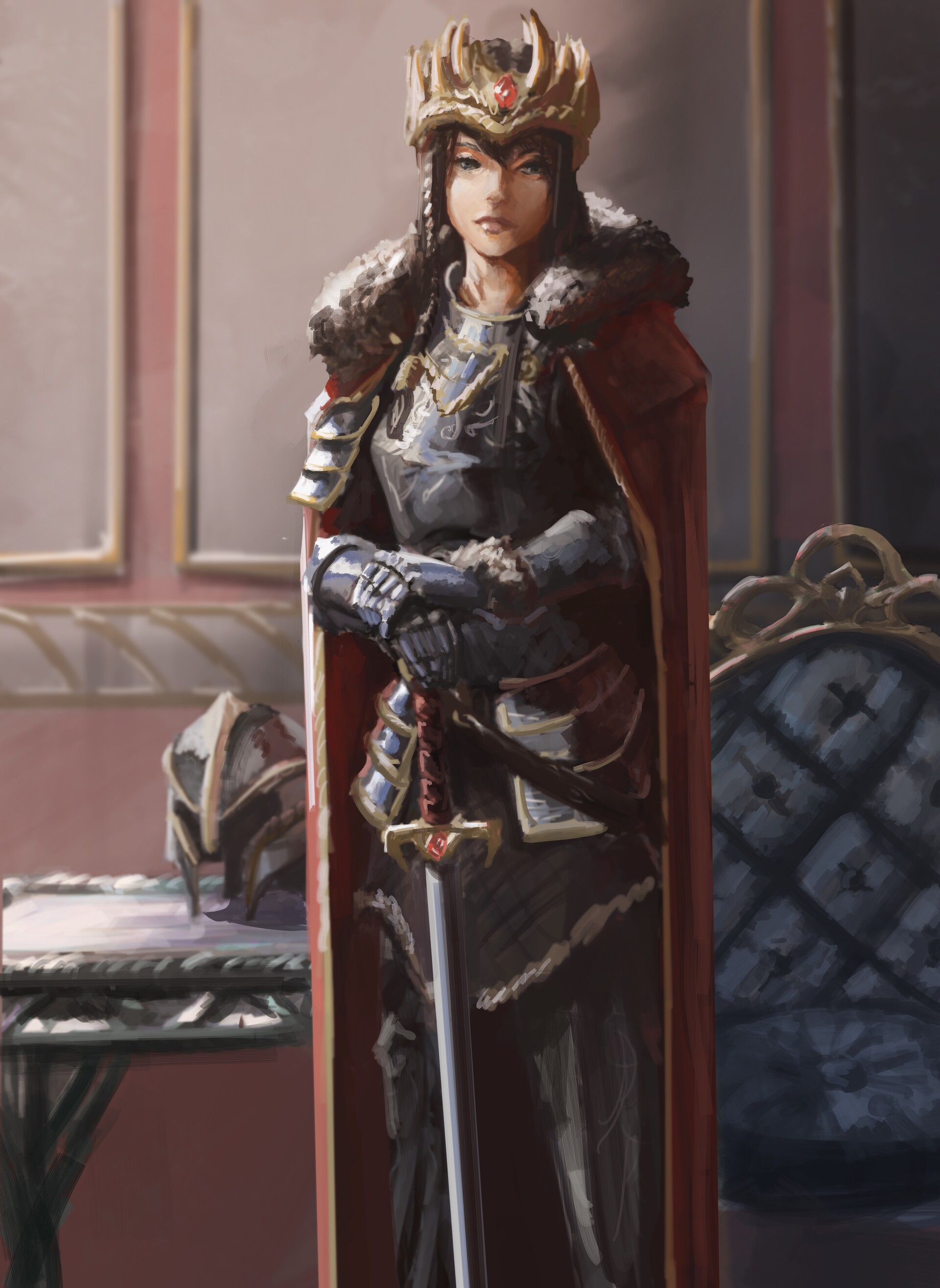 ArtStation - Knight painting