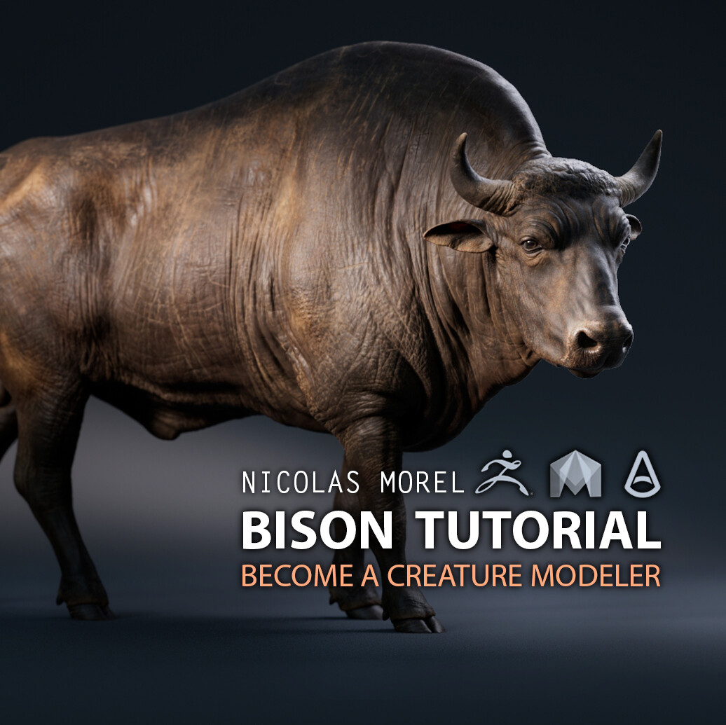 ArtStation - High-quality Bison Modeling from Scratch using Zbrush and Maya Tutorial