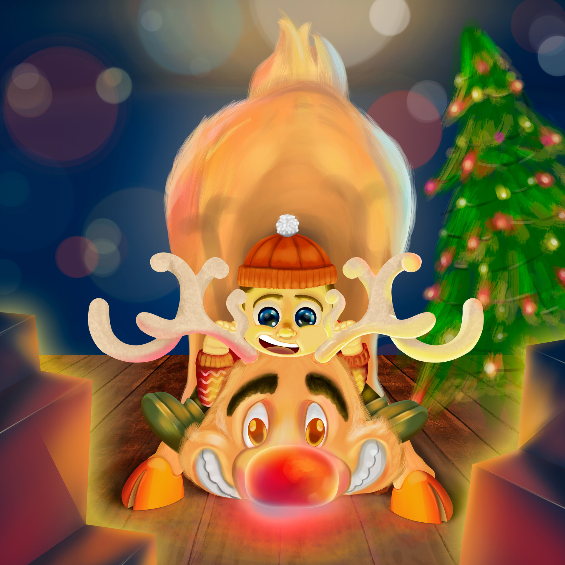 ArtStation - Rodolfo el reno