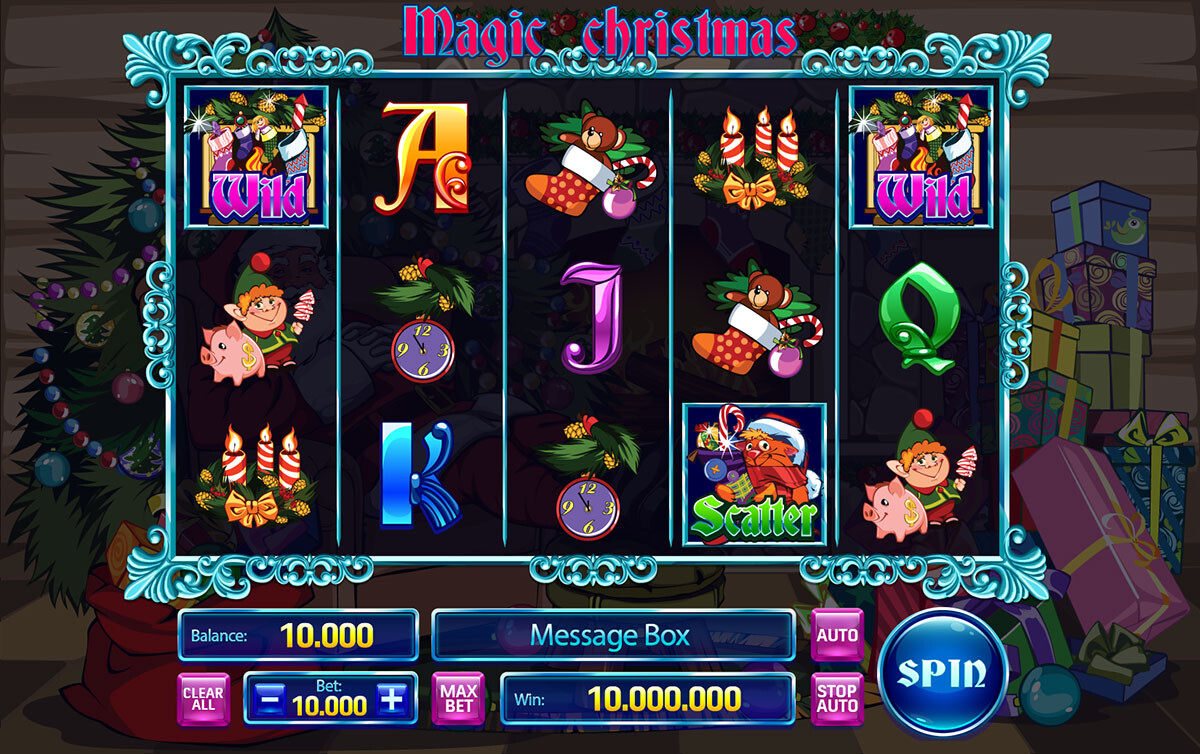 ArtStation - "Magic Christmas" slot game reels
