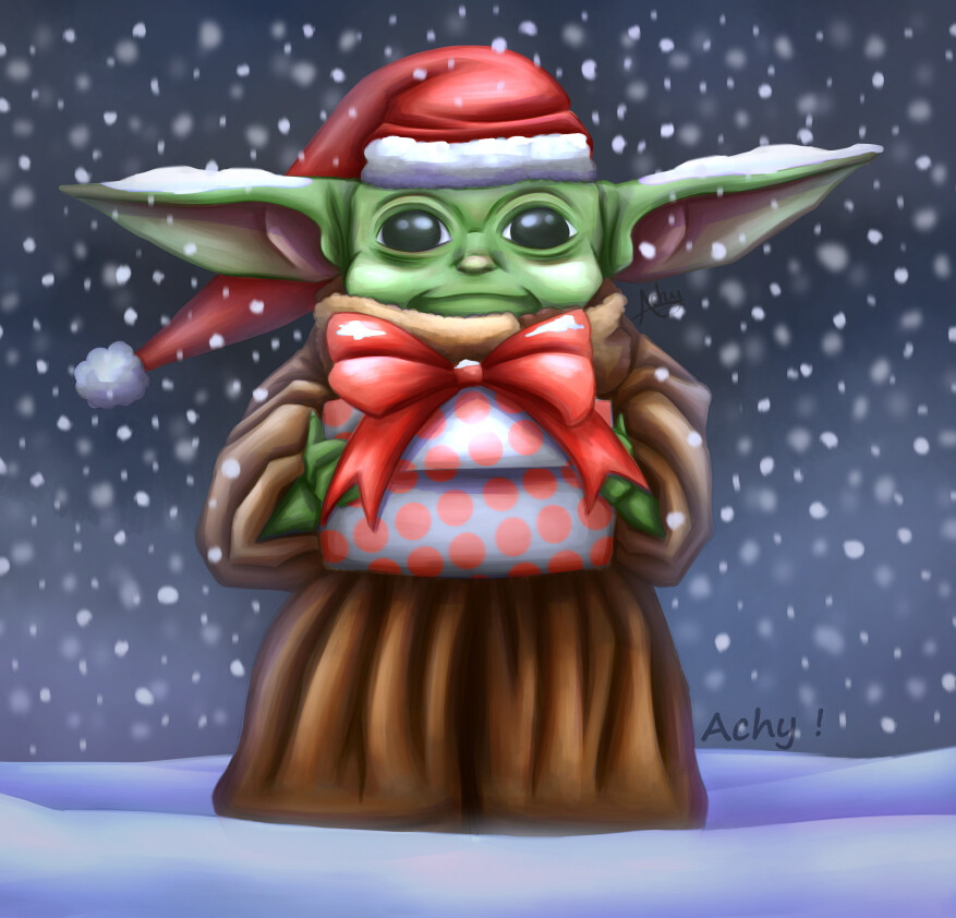 ArtStation - Christmas Baby Yoda