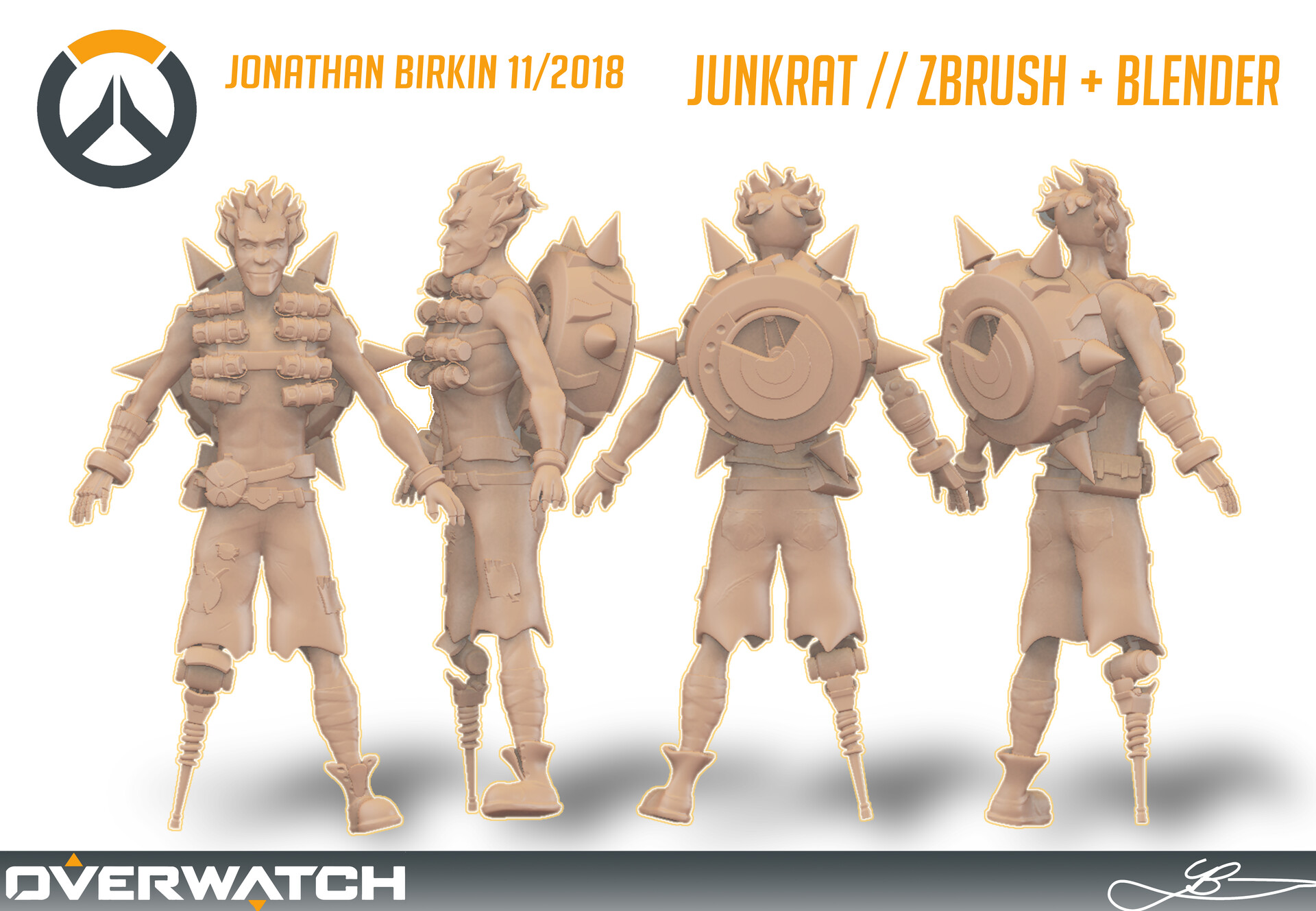 ArtStation - Overwatch Junkrat 3D Model