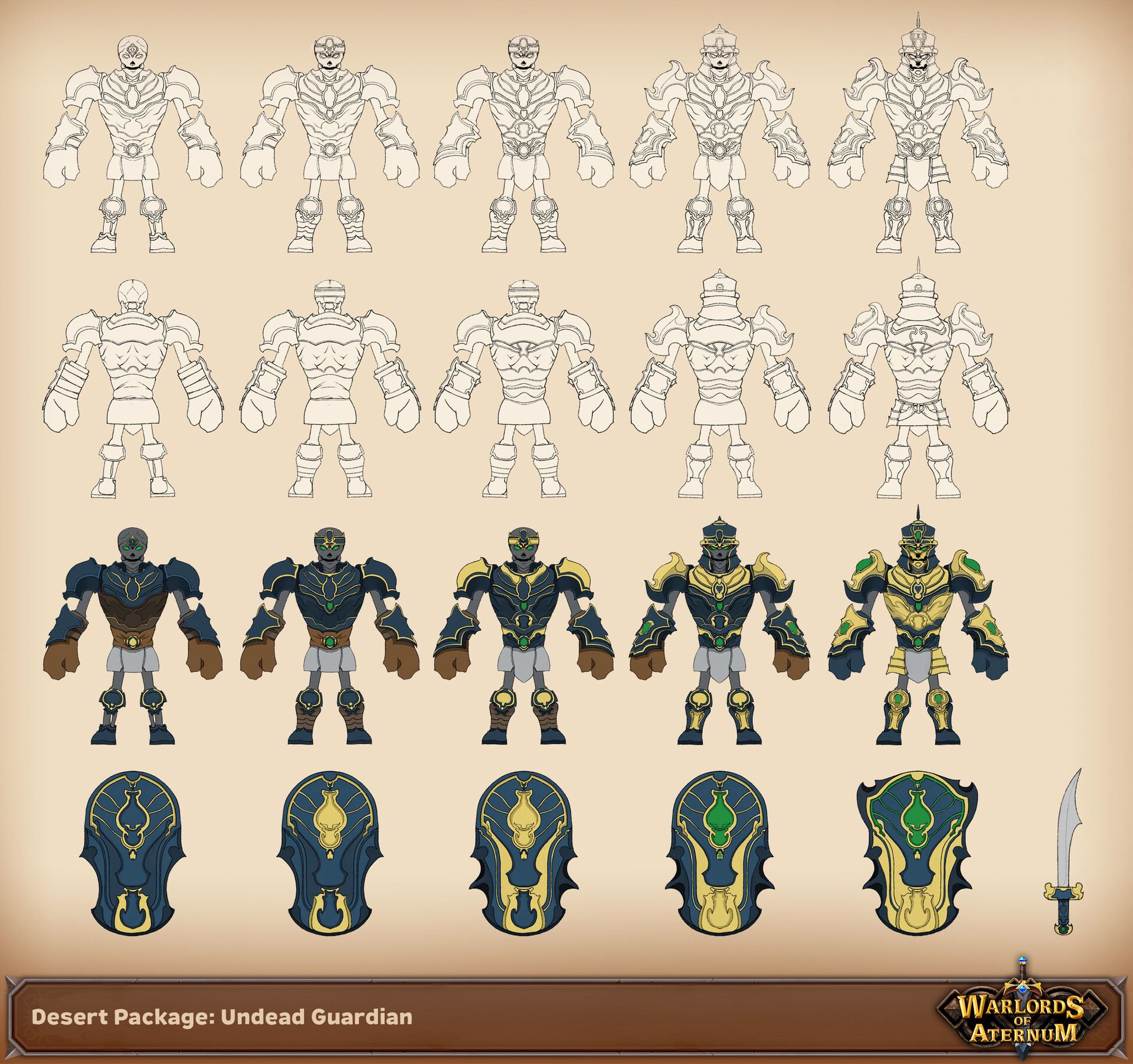 Emmanuel Malin - Warlords of Aternum - Undead Army concepts