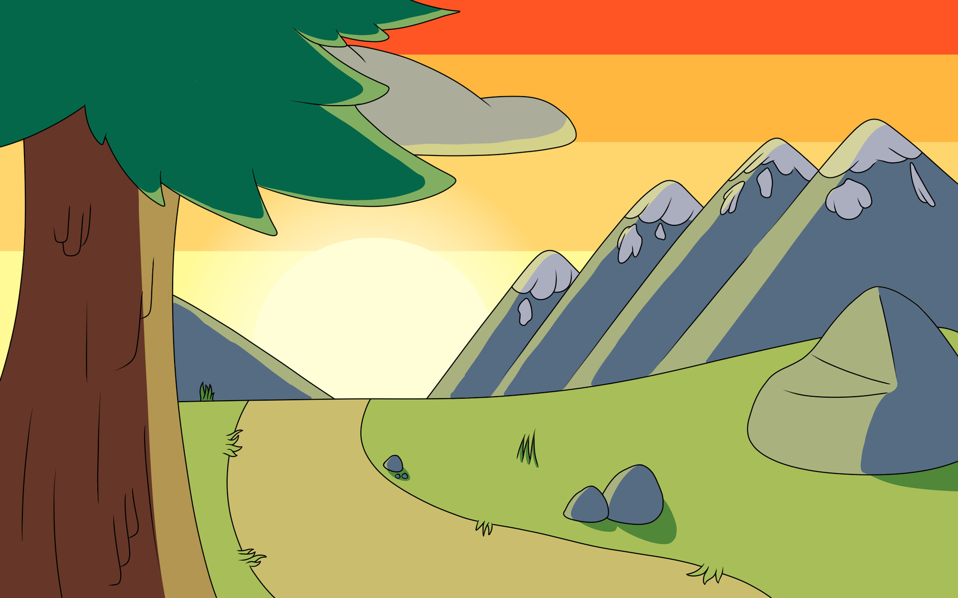 ArtStation - Background practice (Day)