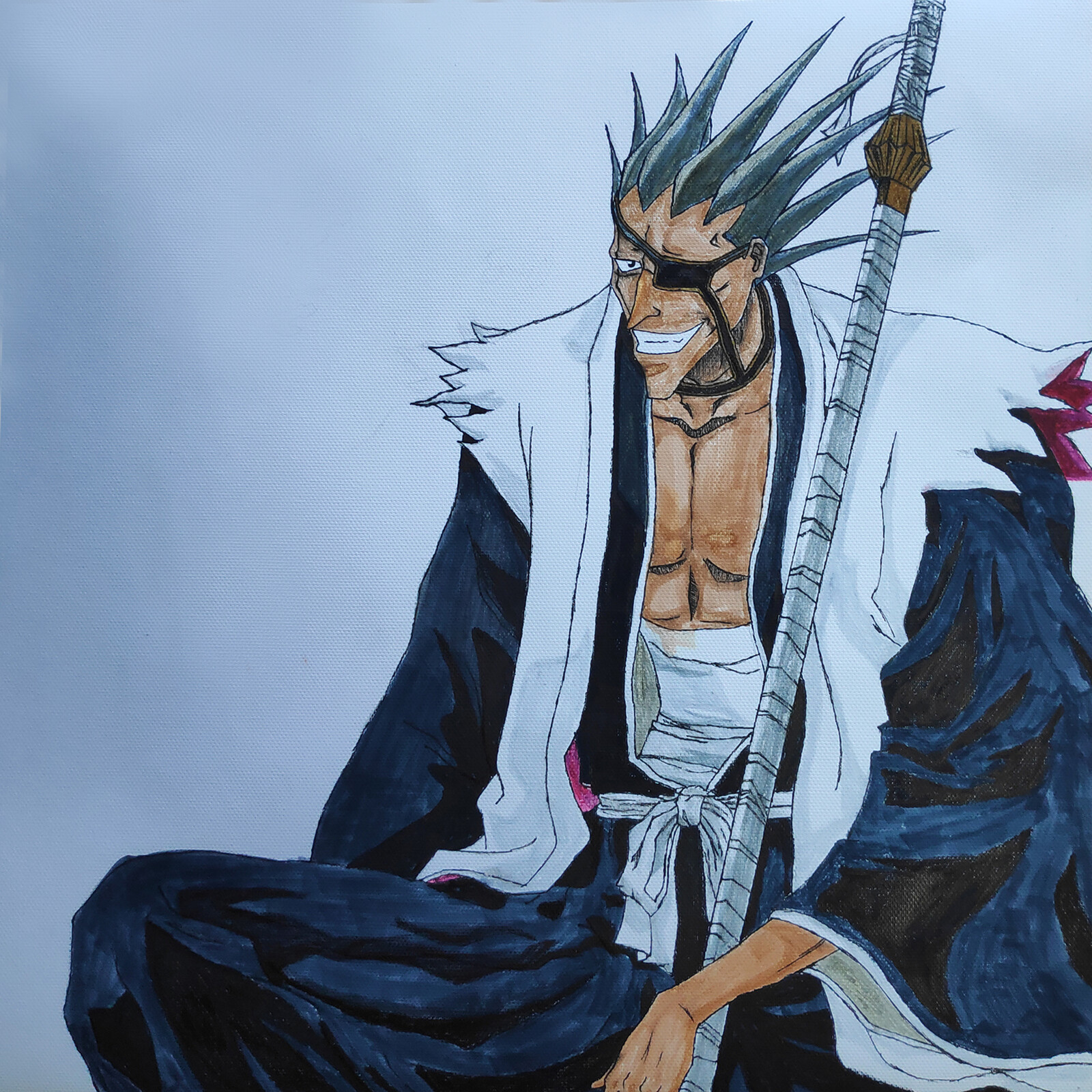 Hen Perets - Zaraki Kenpachi Drawing