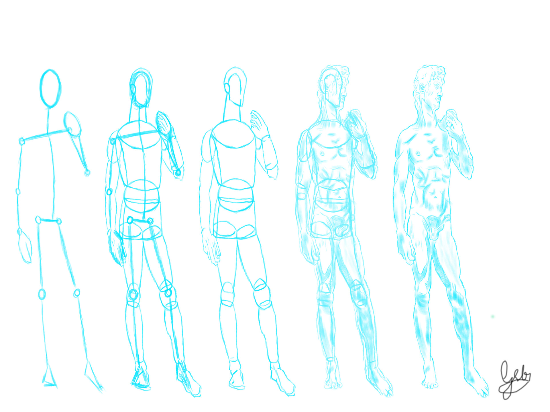 Male Figure Drawing Poses Standing