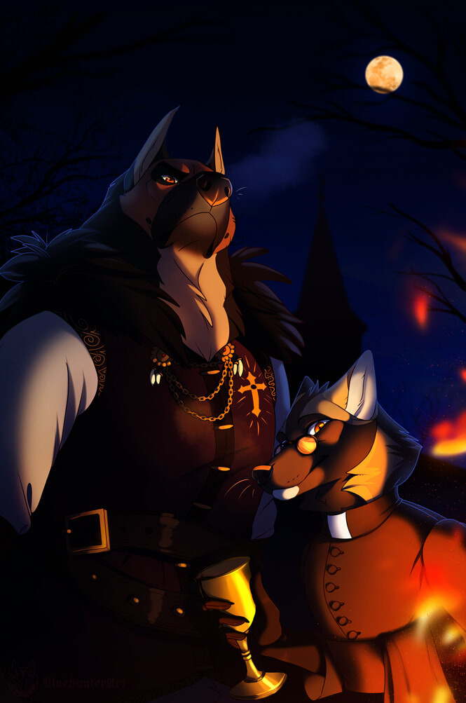 Blue Hunter - Illustration - Schwarzrock & Bullenbeißer