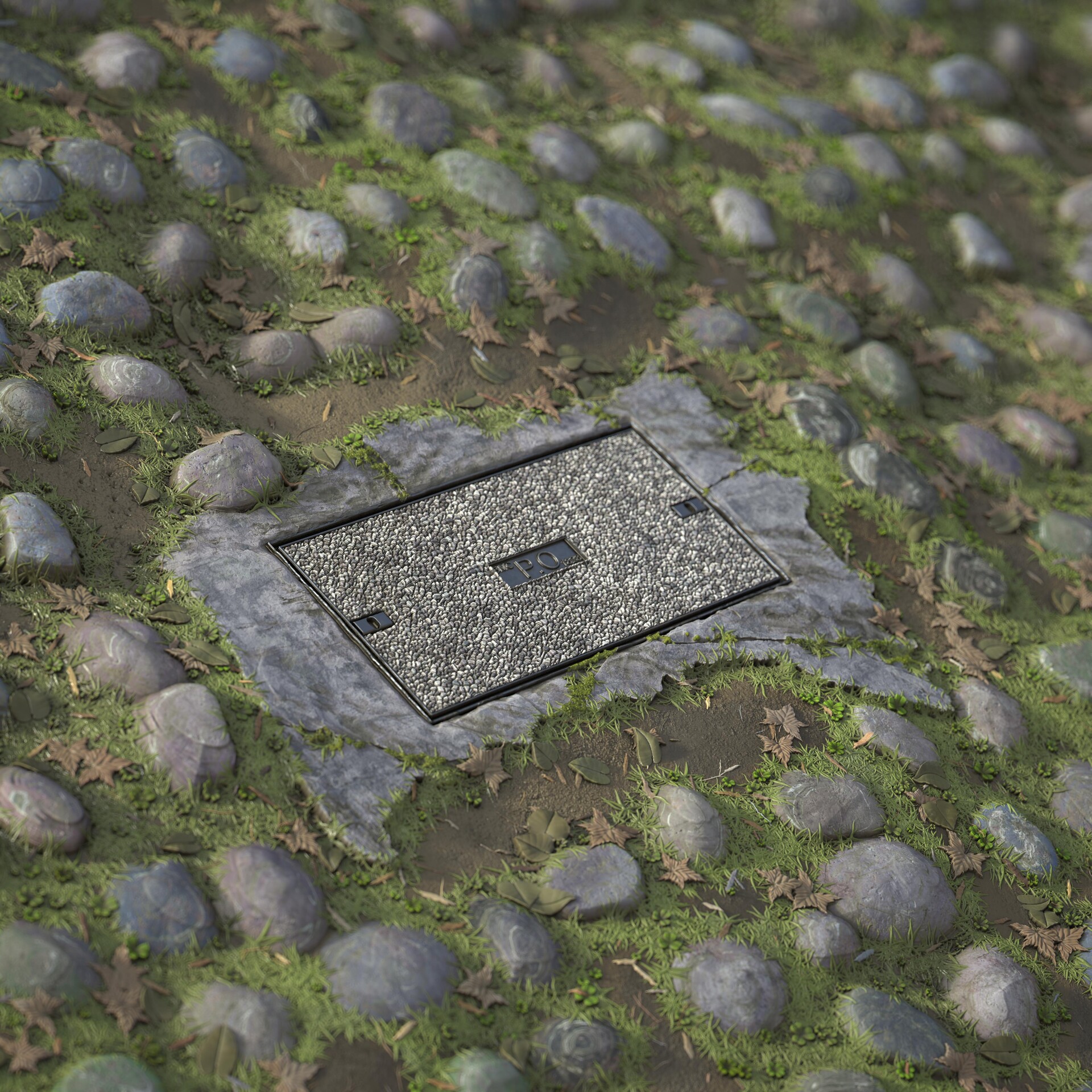 Stefan Oprisan Portfolio - PBR Stone Manhole Material Study