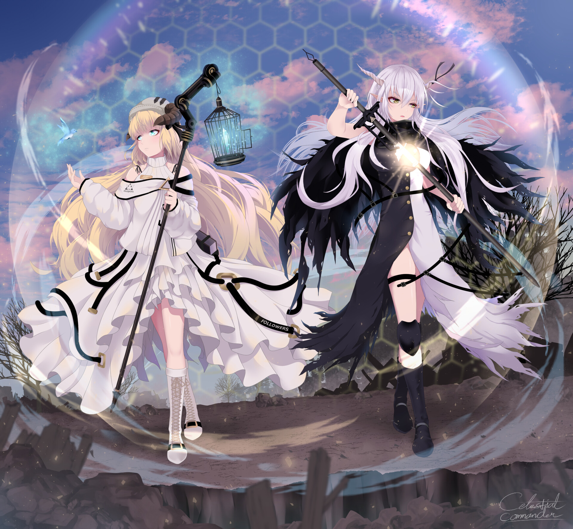 ArtStation - (Arknights FanArt Contest 2020) Shining Nightingale