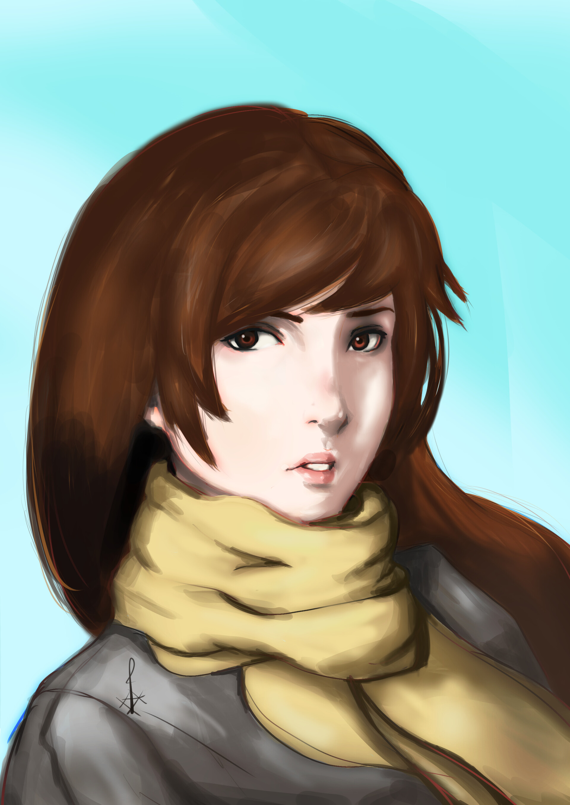 ArtStation - Girl with Scarf