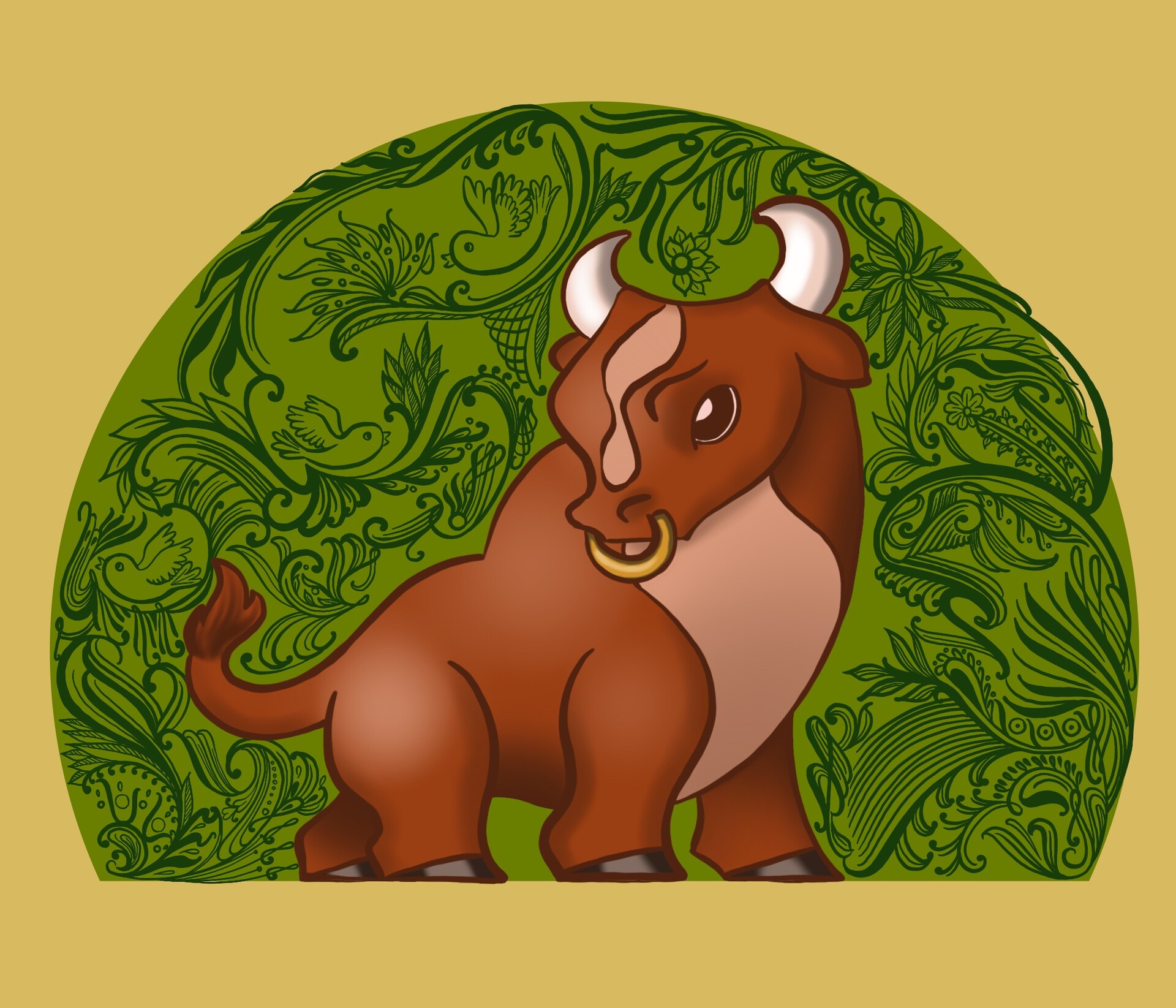 ArtStation - Bull pattern 2