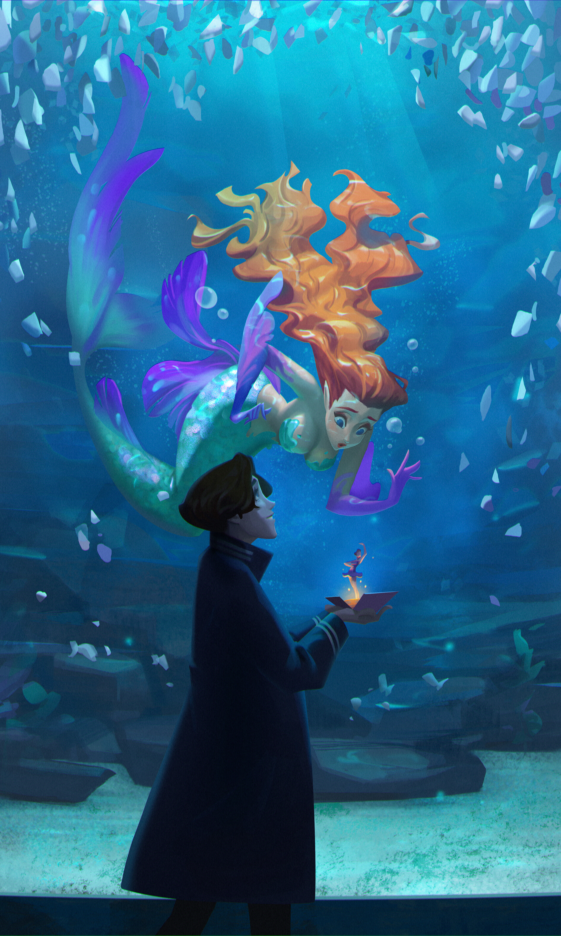 ArtStation - the Mermaid at aquarium