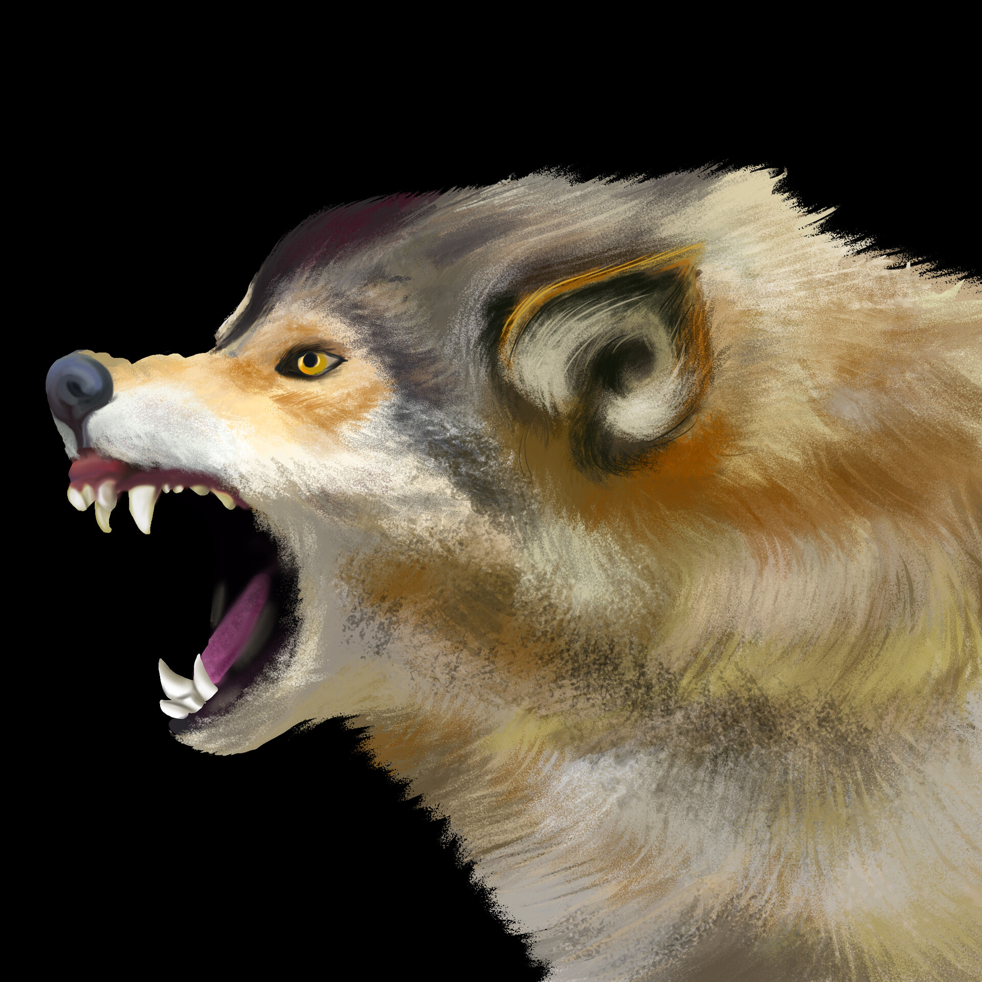 ArtStation - Wolf Digital Drawing