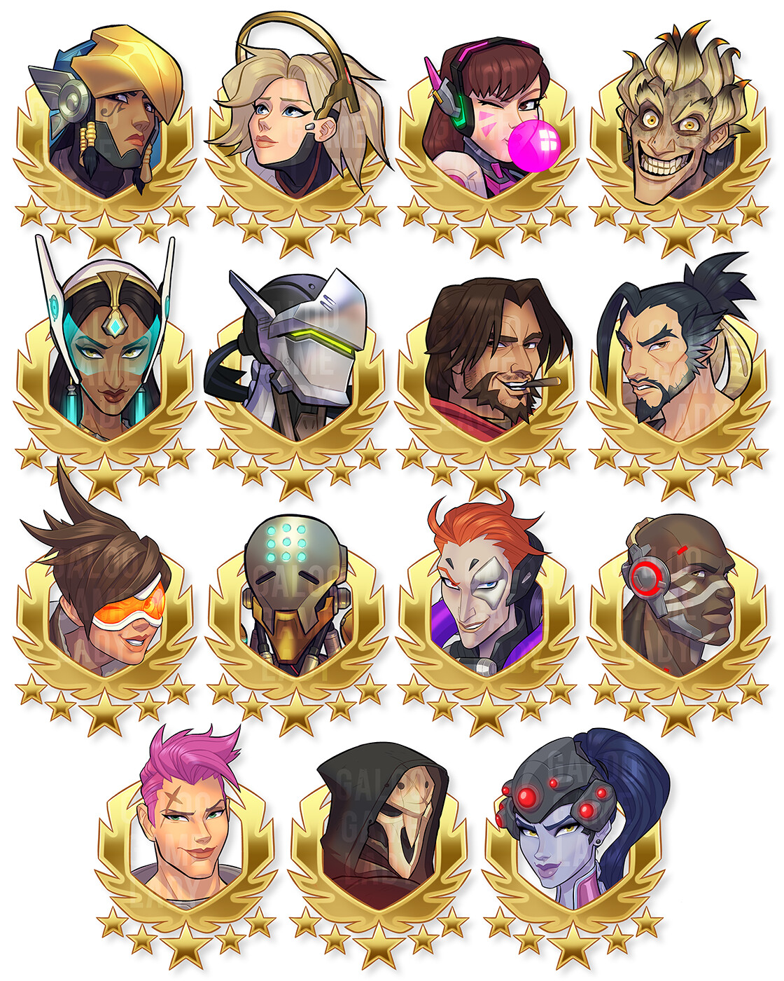 ArtStation - Overwatch character portaits