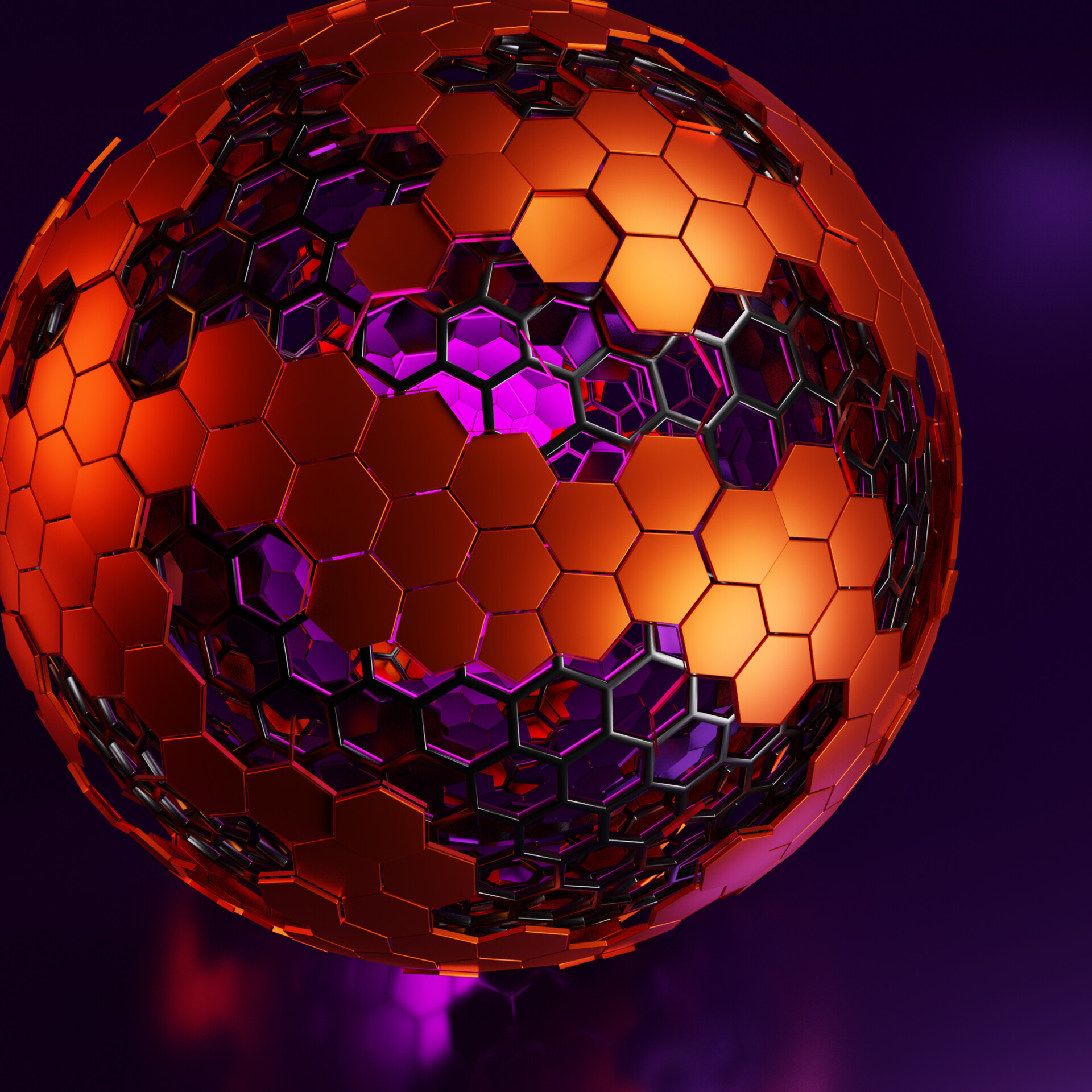 ArtStation - Hex Icosphere SciFi