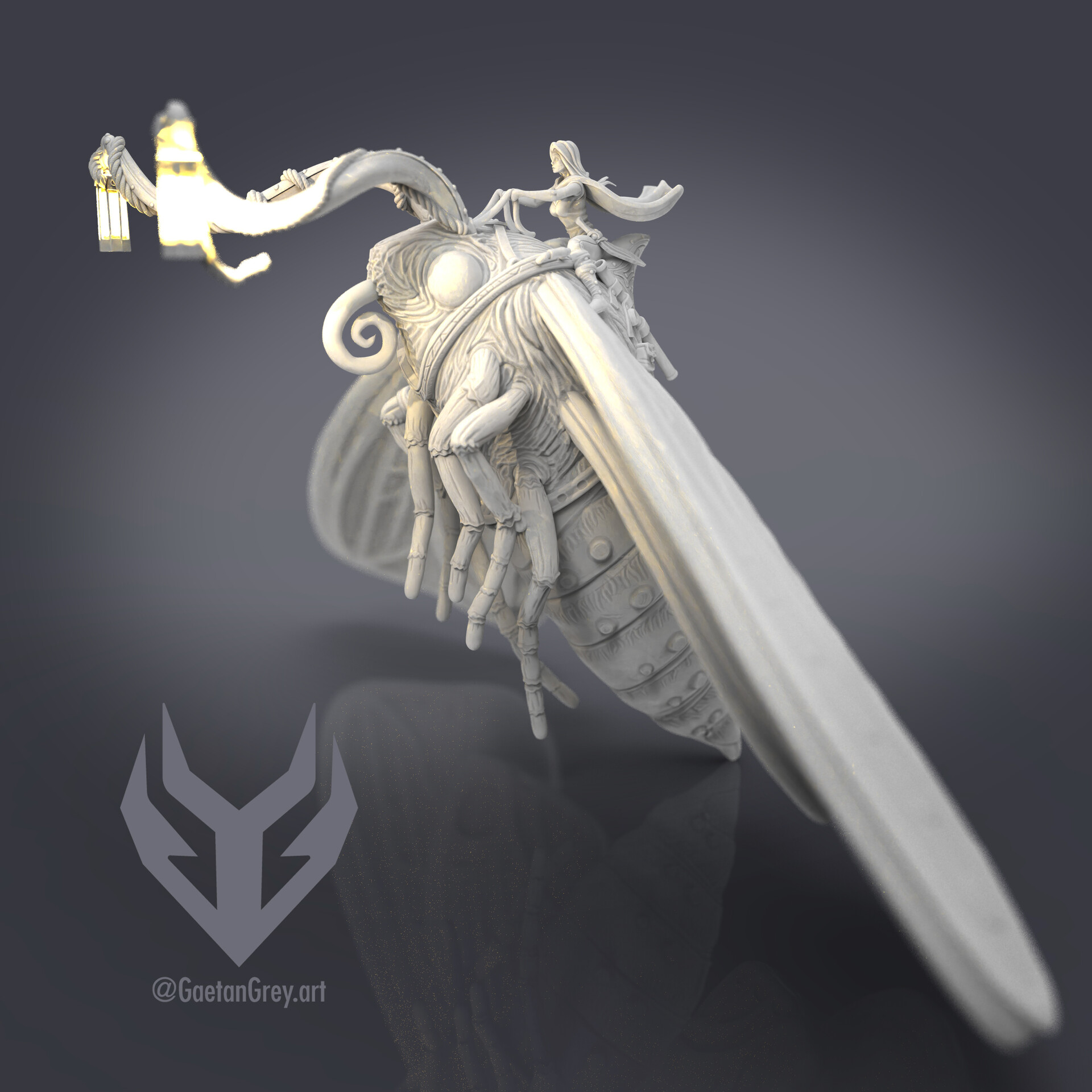 ArtStation - Moth Rider - Miniature