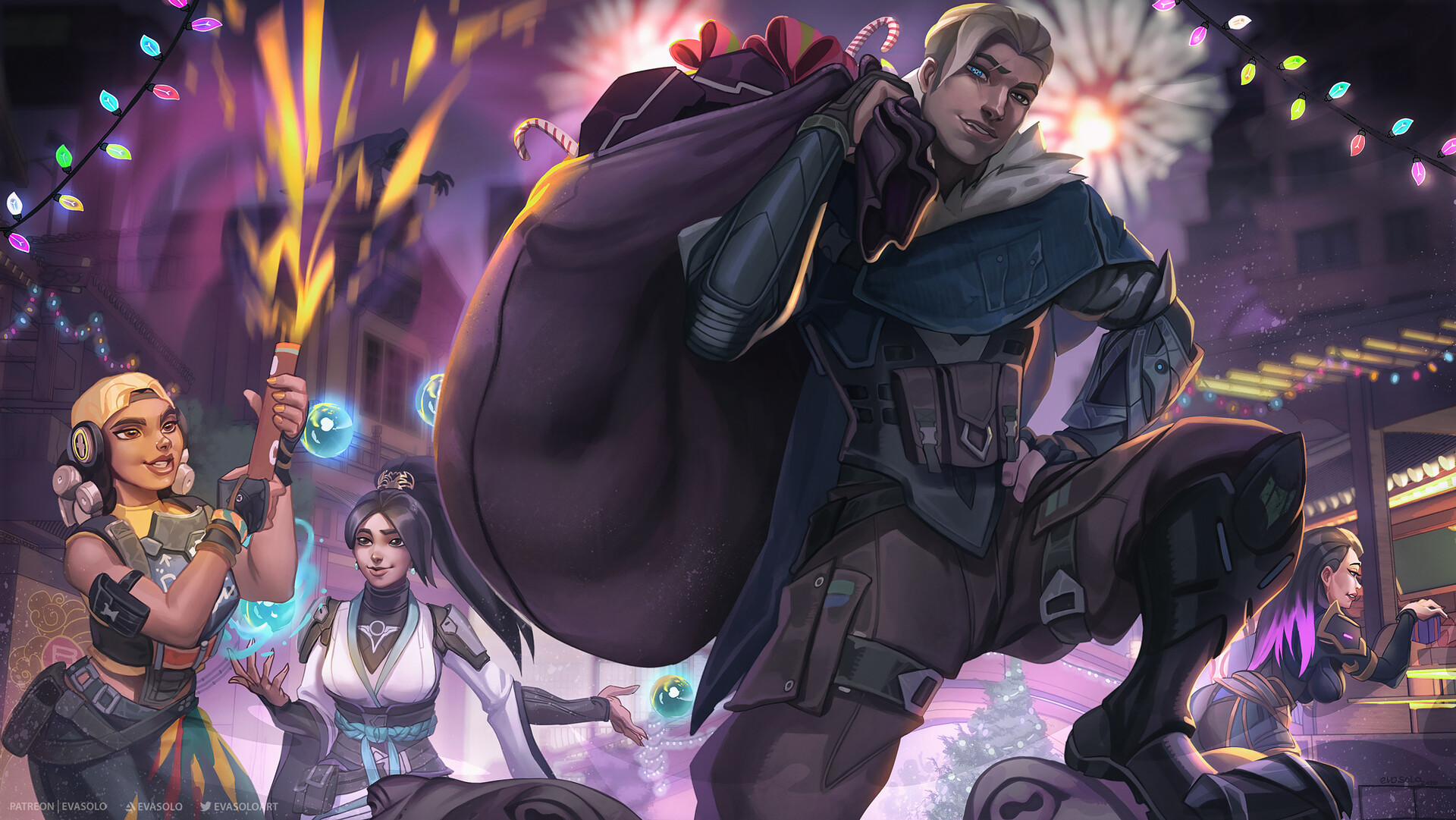 ArtStation - Happy New Year Valorant illustration