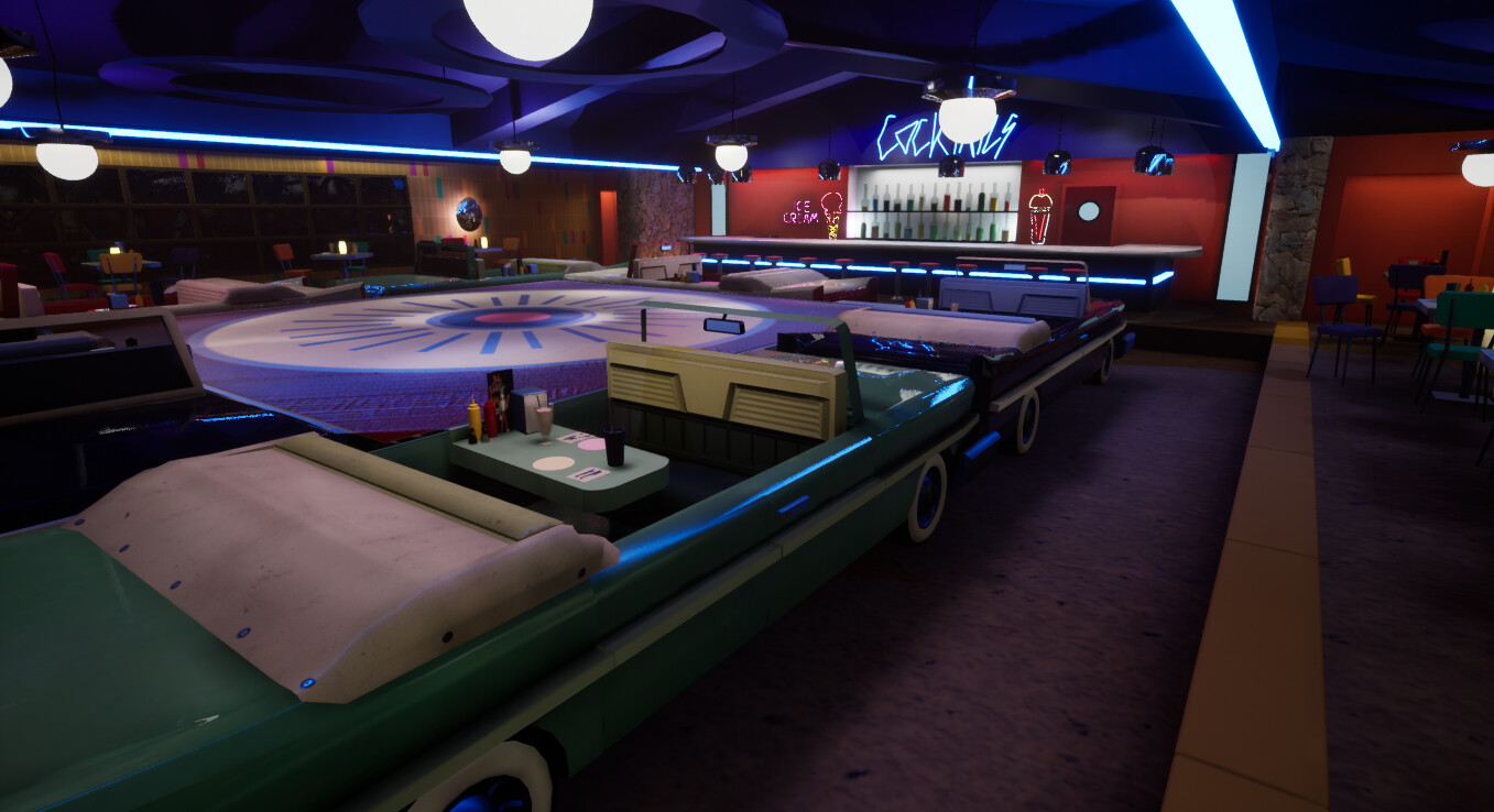 Oscar Vallis - Pulp Fiction Diner - 3D Environment