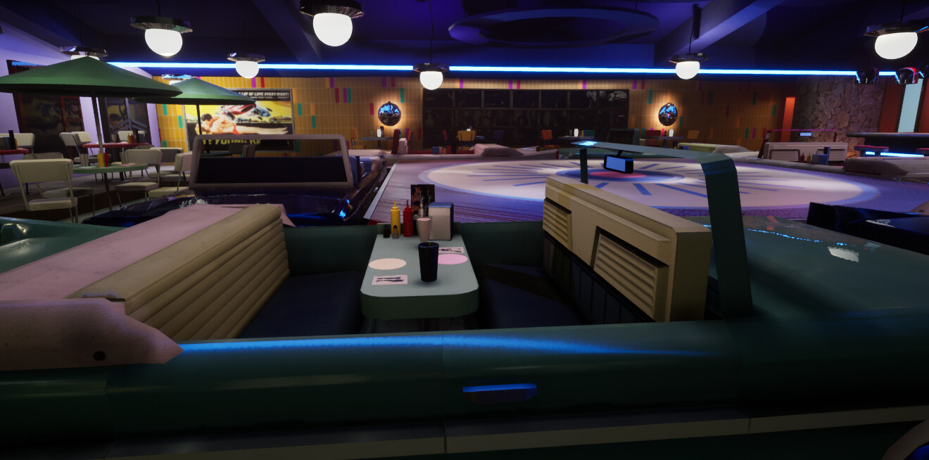 Oscar Vallis - Pulp Fiction Diner - 3D Environment