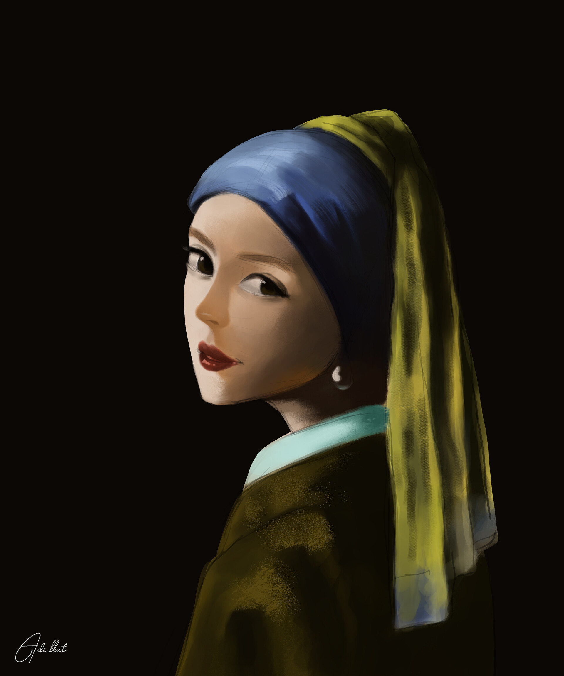 ArtStation - Girl with a pearl earring