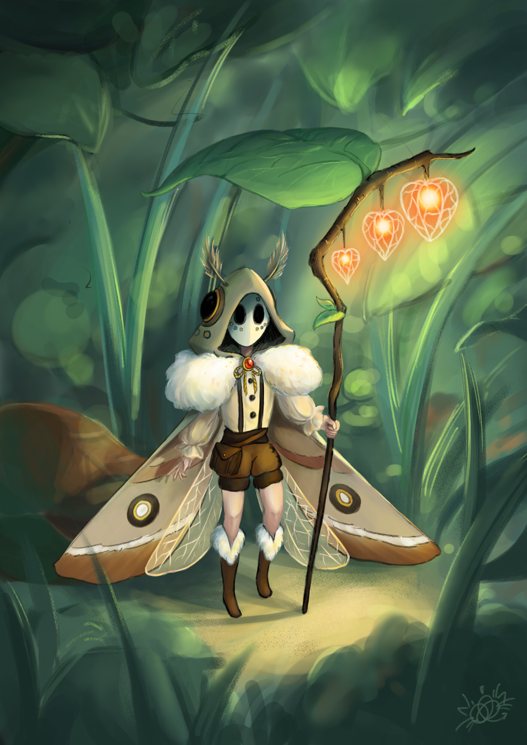 ArtStation - Lamplighter Moth Fairy (2020)