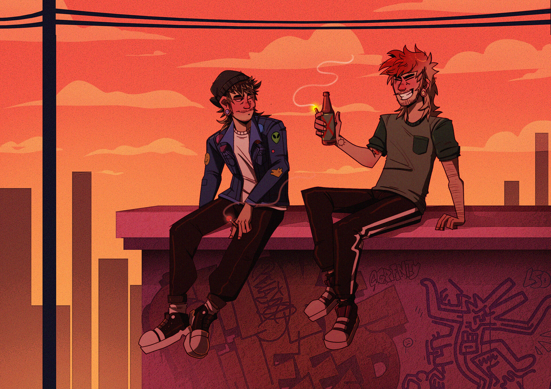 ArtStation - Boys chillin -- commission