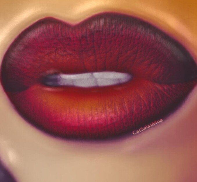 ArtStation - Fire Red Lips