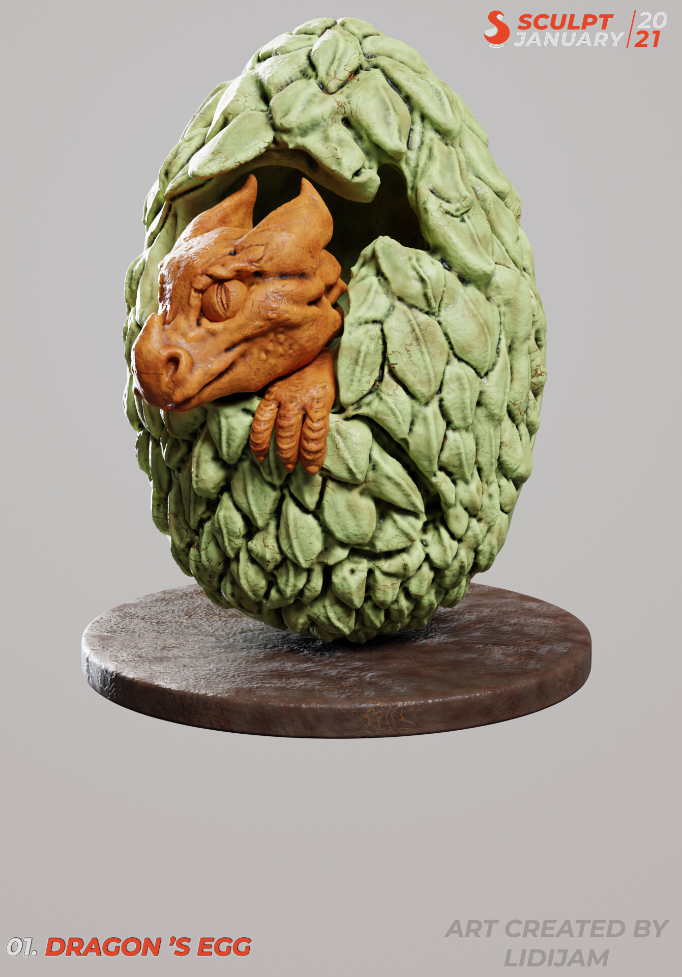 ArtStation - Day 01 - Dragon‘s egg