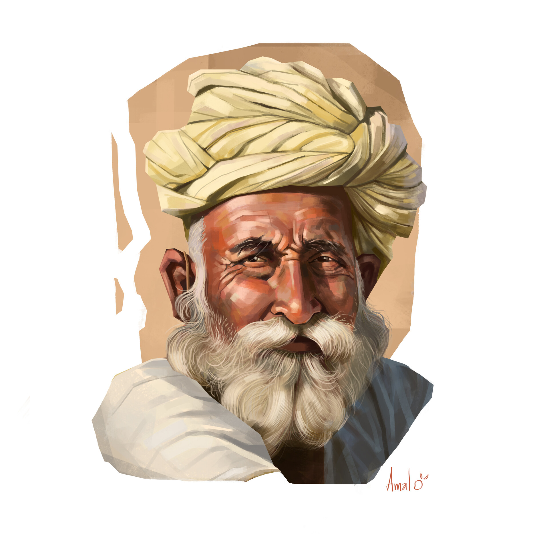 ArtStation - Old indian gradpa