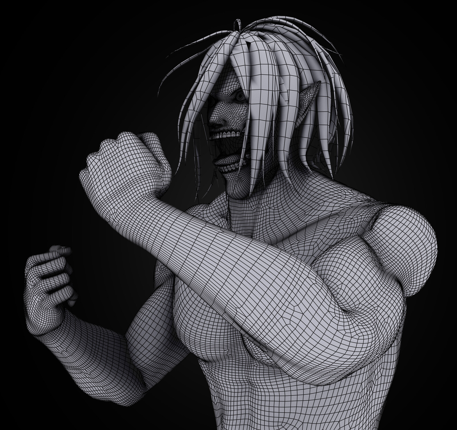 Elite Artist Guild - Attack Titan Stylized 3D Render (Game Model)
