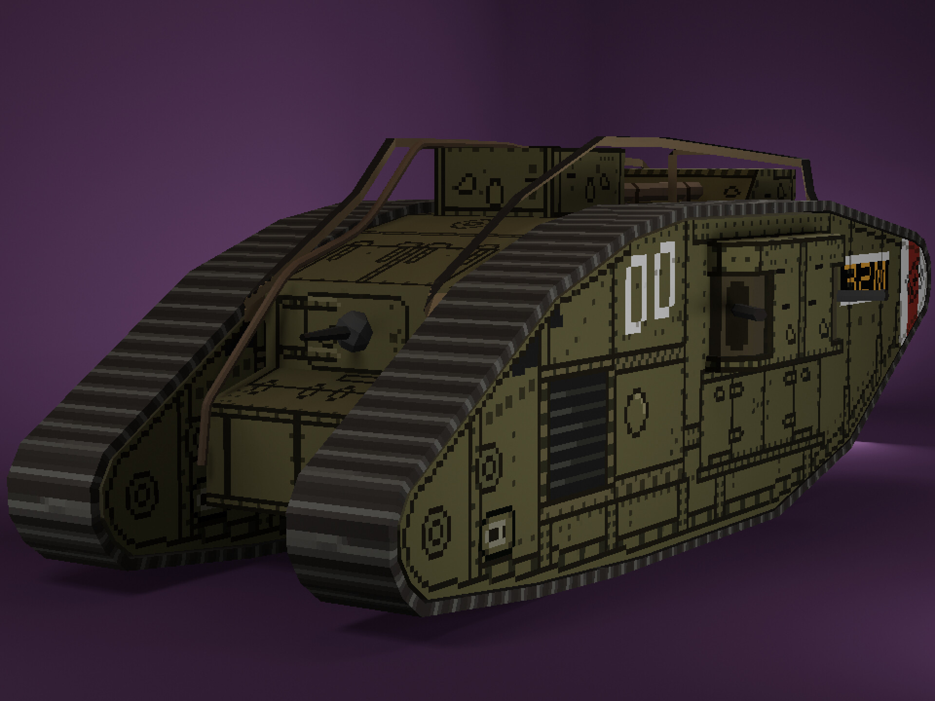 ArtStation - MARK V LANDSHIP, as seen on an imaginary PSX title