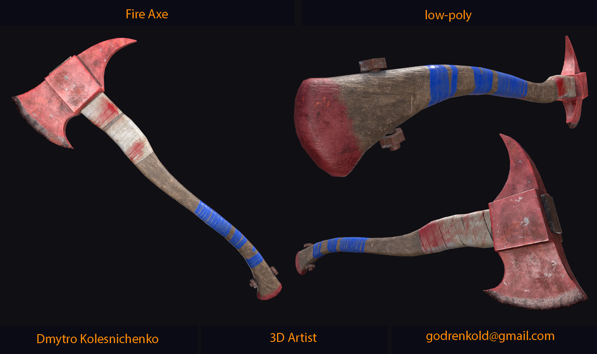 Dmytro Kolesnichenko - fire axe