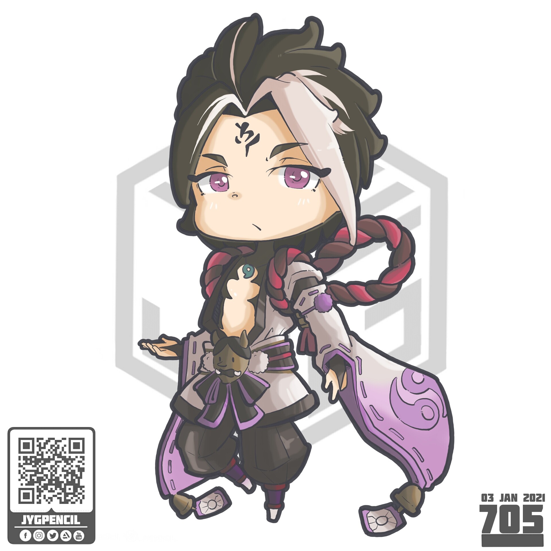 ArtStation - 705: Vale - Kannagi [MLBB]