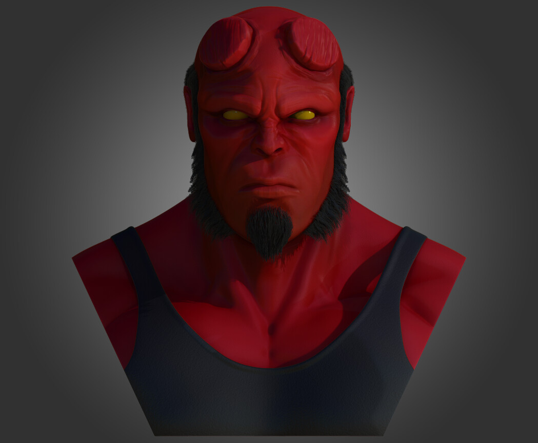 ArtStation - Hellboy bust