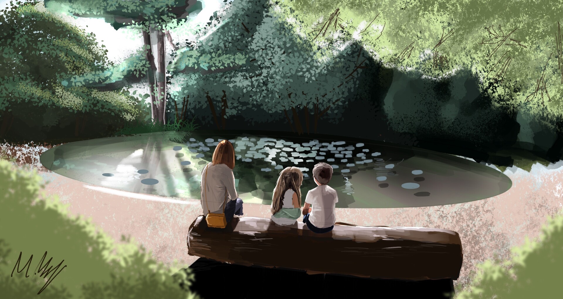 Oval Lake, by Martin Rawlings : r/ImaginarySliceOfLife