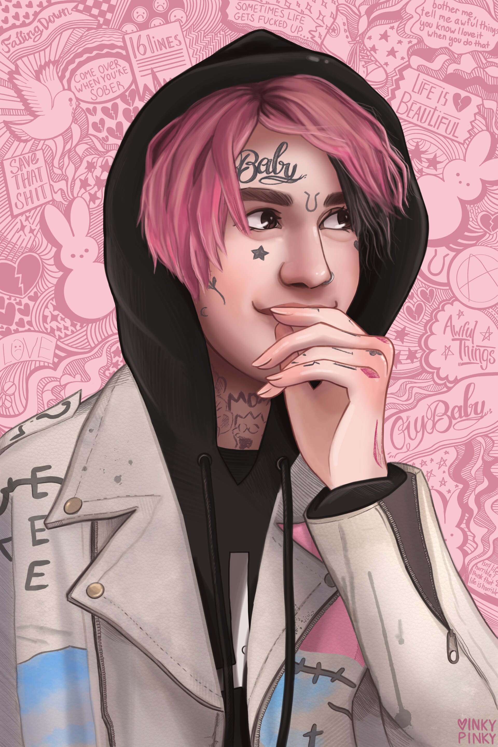ArtStation - Lil Peep portrait