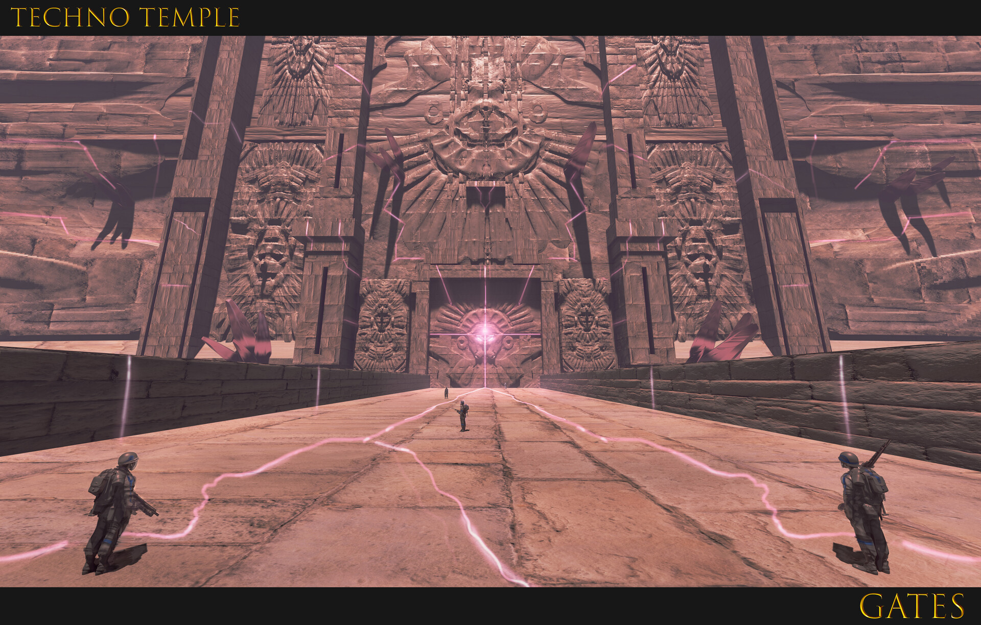 ArtStation - Techno Temple Gates