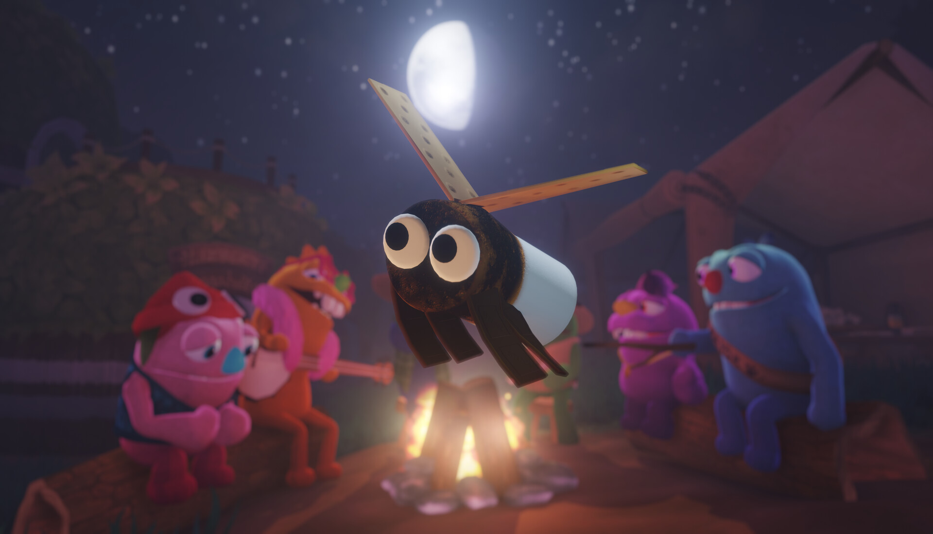 Bonicle - Charmallow Model and Animation - Bugsnax Fanart