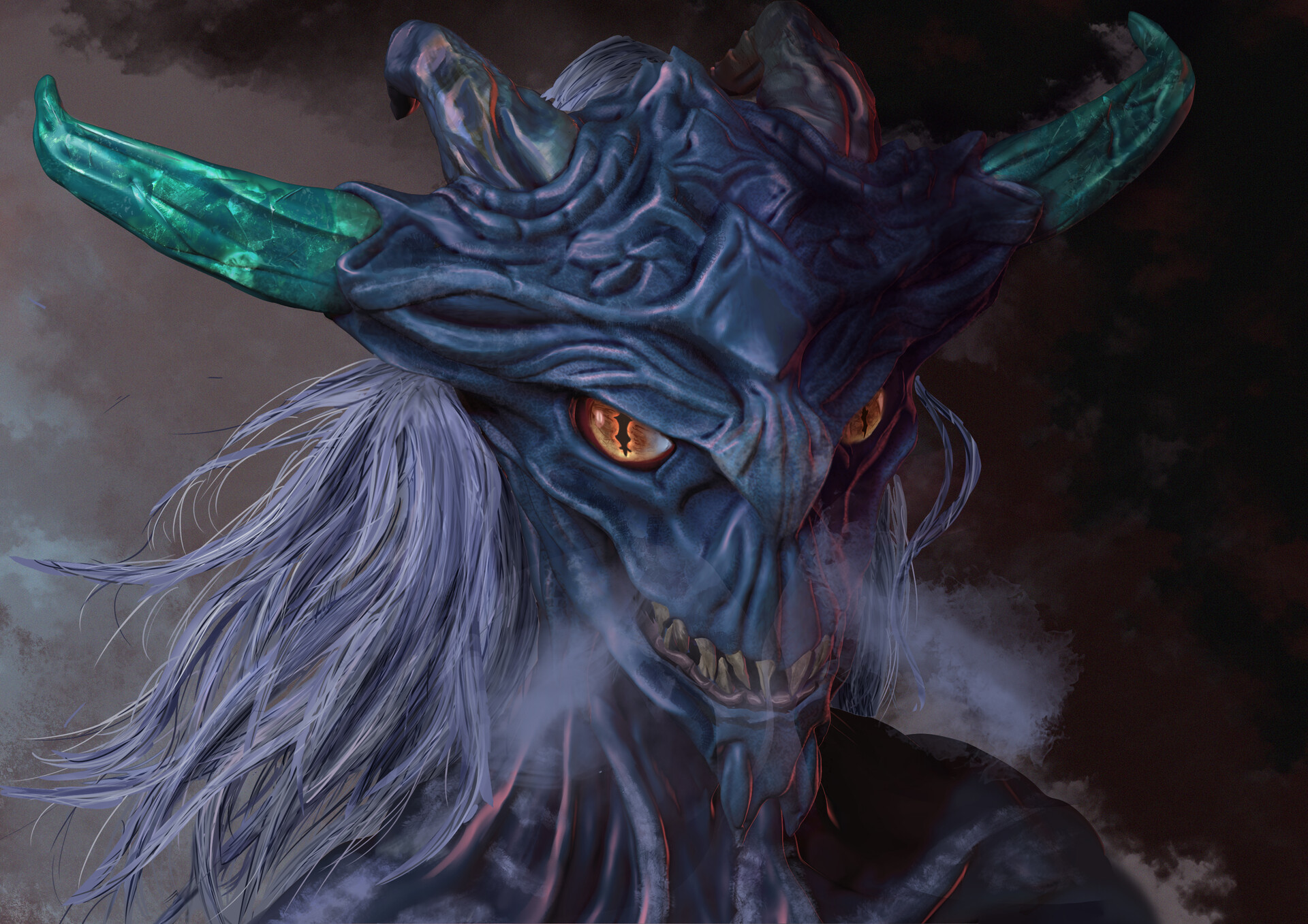 ArtStation - Fantasy Monster Sculpt-Kier'van the Blue Devil